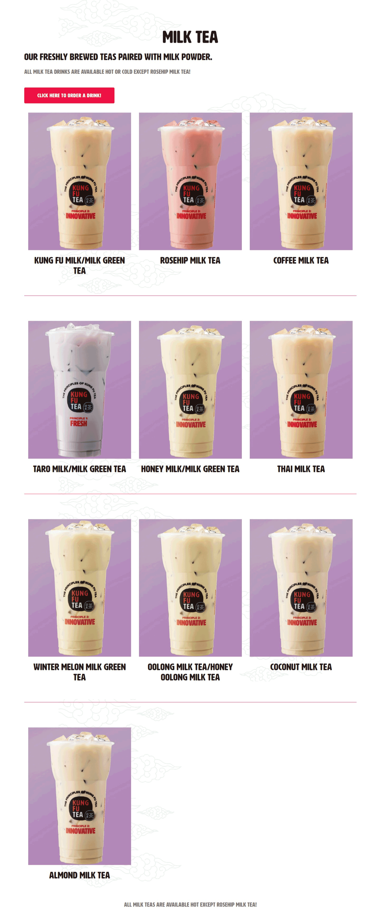 Kung Fu Tea Brand - Allmenus